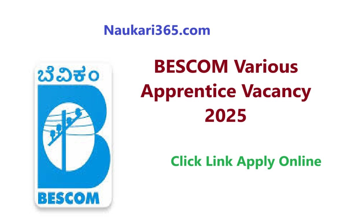BESCOM Various Apprentice Vacancy 2025 Online Form, Eligibility ...