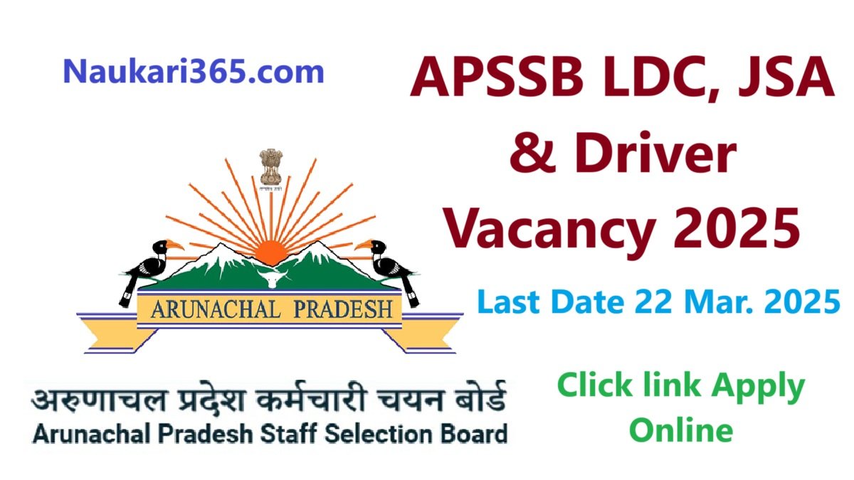 APSSB LDC JSA Driver Vacancy 2025 Apply Online, Eligibility, Important ...